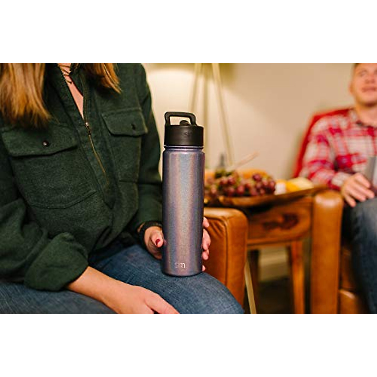 Simple Modern Water Bottle with Straw, Handle and Chug Lid Vacuum Insulated Stainless Steel Metal Thermos Bottles | Big Leak Proof BPA-Free Flask for Gym, Sports | Summit Collection | 84oz, Deep Ocean