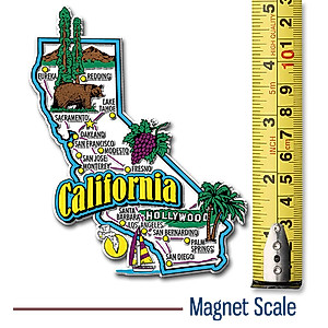 California Six-Piece State Magnet Set by Classic Magnets, Includes 6 Unique Designs, Collectible Souvenirs Made in The USA