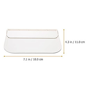 ULTECHNOVO 2Pcs Wall Mounted Floating Shelf Stick on Wall Shelf Small Floating Organizer Self Adhesive Floating Shelf Plastic Towel Rack for Kitchen Bathroom Bedroom