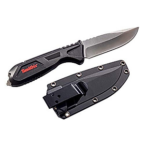 Smith's 51243 EdgeWork-Site Fixed Blade Knife, Black