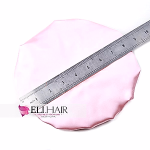 ELIHAIR Kids Satin Bonnet Sleeping Cap for Natural Hair Teens Toddler Child Baby Adjustable Satin Cap for Night Sleeping Reversible Double Layer Pink/Purple