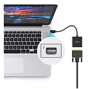 Anbear Mini DisplayPort to VGA Adapter, Mac to VGA Converter (Male to Female) HD 1080p Thunderbolt to VGA Compatible for iMac, Mac Books, Surface and Laptops with Mini Displayport