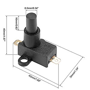 uxcell Anti Tilt Switch AC 250V 16A 16mm Push Button for Patio Garden Heaters Electric Fan