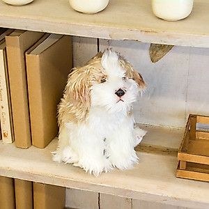 DEMDACO Small Maltipoo Dog Curly Light Brown White Children's Plush Stuffed Animal Toy