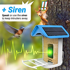 Sainlogic Free AI Smart Bird Feeder with 1080P HD Camera, Camera Bird Feeder Identify Bird Species with 2 Solar Panels, Video Bird Feeder with WiFi & Motion Detection, Smart Bird Feeders as Gifts