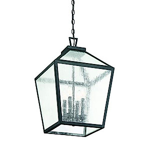 Savoy House 5-104-BK Woodstock 4-Light Outdoor Hanging Lantern (15" W x 24" H)