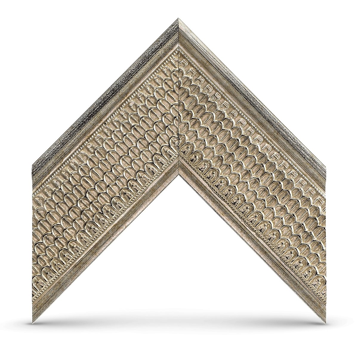 Deco TV Frames - Gatsby Silver Smart Frame Compatible ONLY with Samsung The Frame TV (3" Color Chip, 3" Sample)