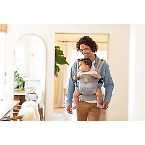LÍLLÉbaby Complete Airflow Ergonomic 6-in-1 Baby Carrier Newborn to Toddler - with Lumbar Support - for Children 7-45 Pounds - 360 Degree Baby Wearing - Inward and Outward Facing - Silver