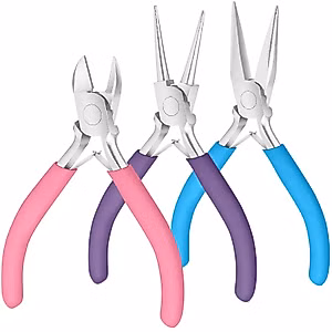 Jewelry Pliers Set - Needle Nose, Round Nose and Wire Cutters for Jewelry Making, Repair and Crafts