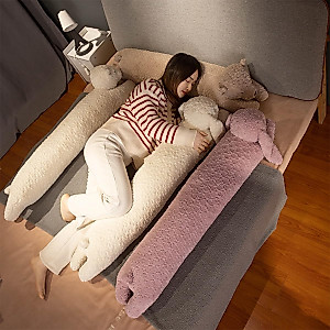 FEEZUSH Rabbit Plush Pillow - Rabbit Stuffed Animal - 35 inch Rabbit Long Plush Pillow - Birthday Christmas Valentine’s Day Gift for Kids Boys Girls