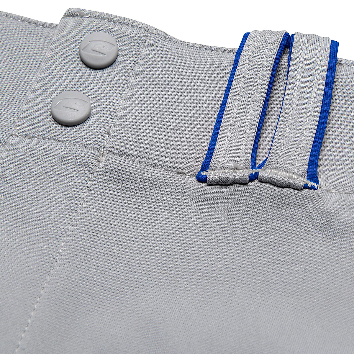 CHAMPRO Triple Crown OB2 Open-Bottom Loose Fit Baseball Pants with Adjustable Inseam and Reinforced Sliding Areas, Grey, Royal, Large