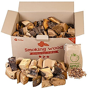 Zorestar Oak Smoker Wood Chunks and Apple Cherry (Fruit Mix) - 13-15lb