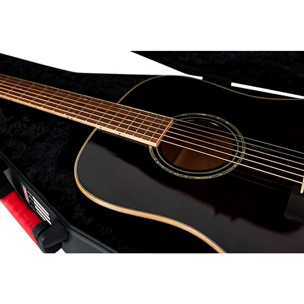 Gator Cases Molded Flight Case For Acoustic Dreadnought Guitars With TSA Approved Locking Latch; (GTSA-GTRDREAD)