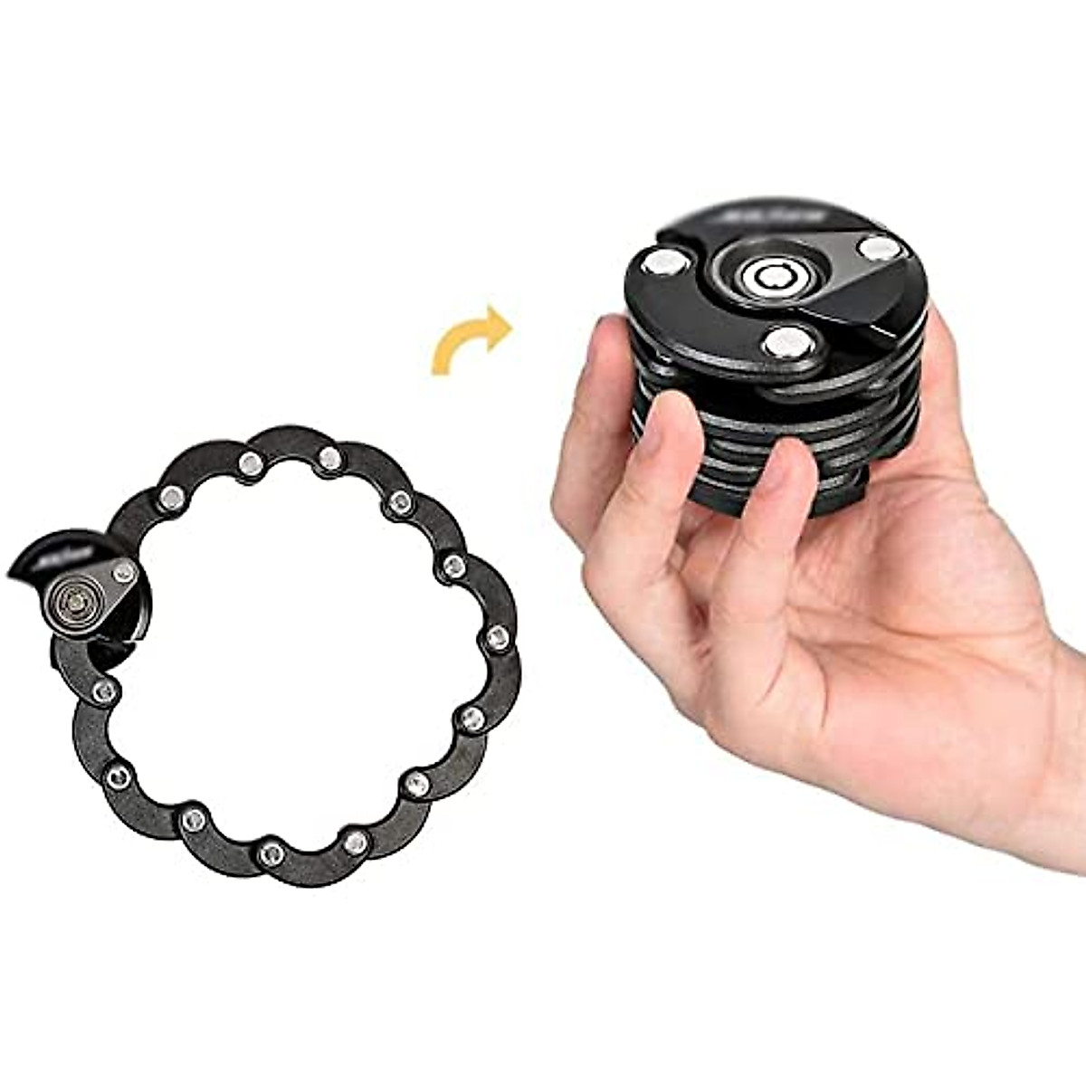 Bicycle Anti-Theft Lock, Mountain Bike Fixed Folding Lock, Bicycle Chain Lock, Creative Burger Lock