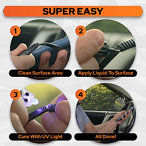 Bondic LED UV Liquid Plastic Welder, Super Glue, Cures Quickly, Adhesive Repair Tool for Glasses and Sunglasses, Complete Glasses Repair Kit (LED Light & Liquid Cartridge in a Tin Case)