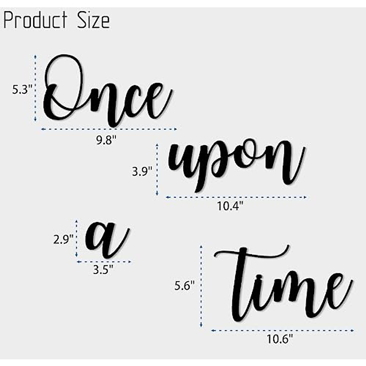 Metal Once Upon a Time Sign for Nursery, Hanging Play Sign Decor, Play Room Decor for Kids, Nursery Wall Decor Art Reading Nook, Daycare, Classroom, Toddler Bedroom, Living Room, Family Bookshelf