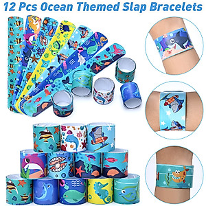 Golray 112pcs Under the Sea Party Favors Ocean Animal Creature Bulk Toy Gift Summer Birthday Supplies for Kids Boy Girl Straw Bubble Wand Tattoo Sticker Goodie Bag Filler Stuffer
