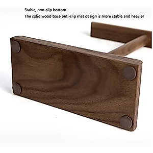 ANIIC Headset Stand Wood Headphone Stand Holder Creative Headset Holder Desk Display Shelf Rack Universal Earphone Accessories Headphone Stand ( Color : Walnut )