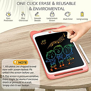 Jasonwell Kids Drawing Pad Doodle Board 12'' Colorful Toddler Scribbler Board Erasable LCD Writing Tablet Light Drawing Board Educational Learning Toys Gift for 2 3 4 5 6 7 8 Year Old Girls Boys