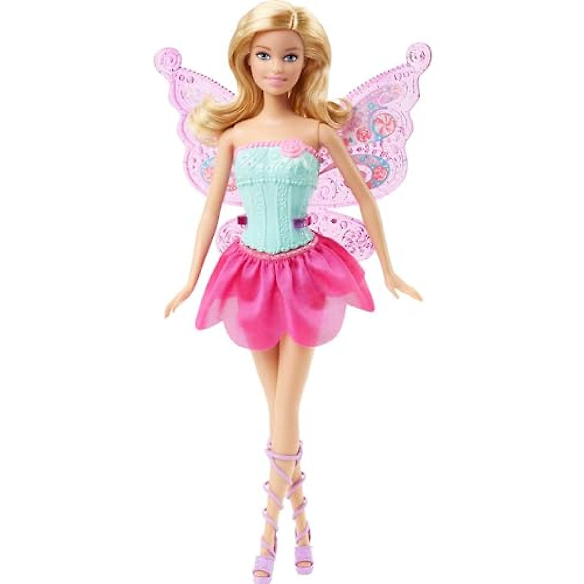 Barbie Doll Fantasy Dress-Up Set with Blonde Fashion Doll, Candy-Inspired Clothes & Accessories like Fairy Wings & Mermaid Tail
