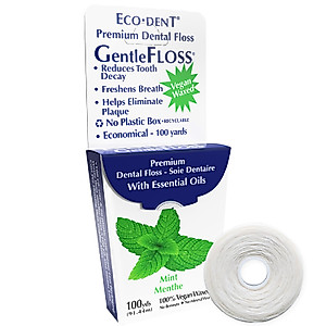 Eco-Dent Gentlefloss Premium Dental Floss, mint menthe, 1 Count