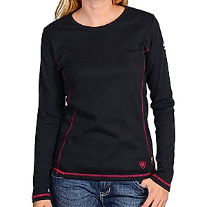 Ariat Women Flame Resistant Polartec PowerDry Top, Black, Large