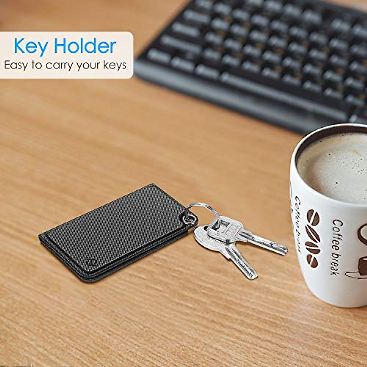 Fintie Protective Case for Alivecor Kardia Mobile, Premium PU Leather Carrying Cover with Magnetic Closure and Key Holder for KardiaMobile EKG Heart Monitor, [Not Fit KardiaMobile 6L], Black