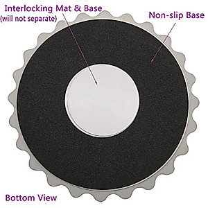 HONEYSEW Circle Rotary Cutting Mat Diameter 20cm(8") Self Healing for Any Table Protection Board Quilt Fabric Doing Crafts Sewing Quilting Projects Rotating Cutter Pad (Green Color)