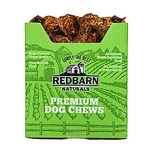 Redbarn All-Natural Bully Coated Cow Ears Chews for Dogs - Premium Crunchy Dental Treats with Chondroitin for Joint Health - Made in USA with No Artificial Ingredients - 4.2 oz Bag