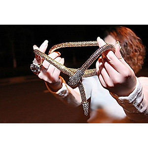 LUREME Flexible Bendable Snake Necklace Adjustable Snake Collar Choker Necklace Snake Waist Chain for Women (nl006311-1)