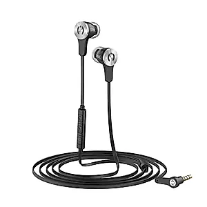 MuveAcoustics Drive Noise Cancelling Headphones Wired Earbuds with Microphone, Best for Computer Gaming Android Phones Corded Earphones with mic, Airplane Travel Case Ear Buds Plug in 3.5mm cord
