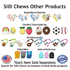 Silli Chews Phone Teether for Baby Phone Teething Toy Red Silicone Baby Teether Infant Pain Relief Apple iPhone Shaped Smart Phone | Cute Baby Cell Phone Silly Chew Toy