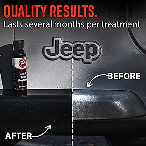Adam's Polishes New Black Trim Restorer - Restores Plastic Trim to a Rich, Black Color with a Factory-New Appearance - Lasts Several Months per Treatment (4 oz with Applicator)