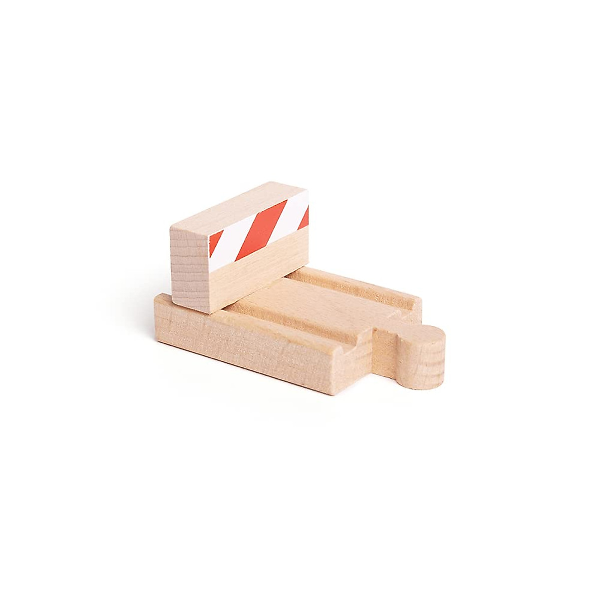 Bigjigs Rail Wooden Buffers (Pack of 6) - Other Major Wood Rail Brands are Compatible