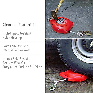 Miller by Honeywell Falcon 50-Foot Self-Retracting Stainless Steel Wire Lifeline with Swivel/Carabiner & Swivel/Snap Hook (MP50SS-Z7/50FT)