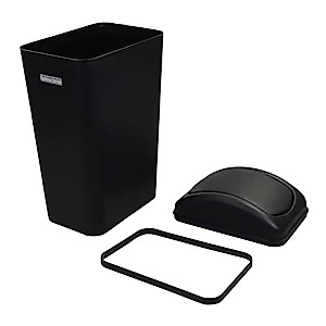 Doryh 12 L Plastic Trash Can, Kitchen Garbage Can with Swing Lid, 2 Packs