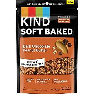 KIND Soft Baked Granola, Dark Chocolate Peanut Butter, 11 oz (Pack of 1)