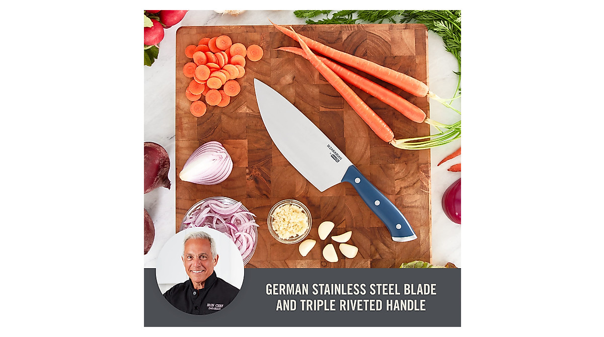 Zakarian by Dash 7" Chef Knife - Blue German Steel