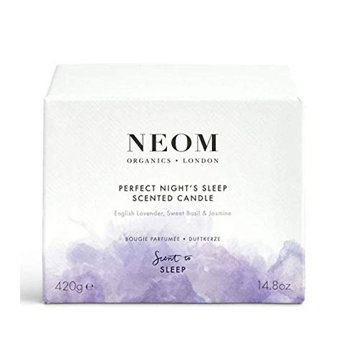 NEOM- Perfect Night's Sleep Scented Candle, 3 Wick | Lavender & Jasmine | Essential Oil Aromatherapy Candle | Scent to Sleep
