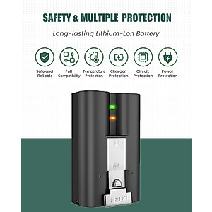 CYZYYLS 1 Pack 6500mAh Replacement Battery Compatible with Ring-Doorbell Camera 2/3/3plus/4,Stick Up Cam Battery and Spotlight Camera Battery (1 Pack Battery(Black))