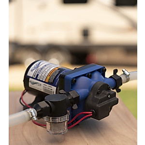 Everflo RV (Fresh Water) EFRV5000-BOX 12V Diaphragm Pump - 5.0GPM, 55 PSI Max, 1/2" NPSM Ports