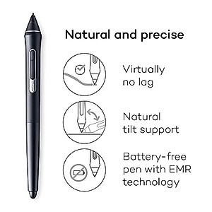 Wacom Cintiq Pro 16 – Professional Drawing Tablet with Screen, Stylus Pen Battery-Free & Pressure-Sensitive, Compatible with Windows & Mac, 4K Resolution, Perfect Tablet for Drawing & Graphics Design