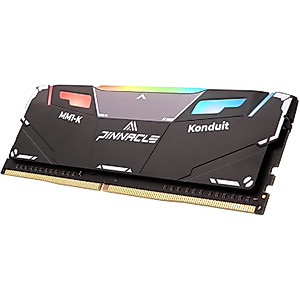 Timetec Pinnacle Konduit RGB DDR4 3600MHz PC4-28800 CL18-22-22-42 XMP2.0 Overclocking 1.35V Compatible for AMD and Intel Desktop Gaming PC Memory Module RAM (RGB Black, 64GB KIT(4x16GB))
