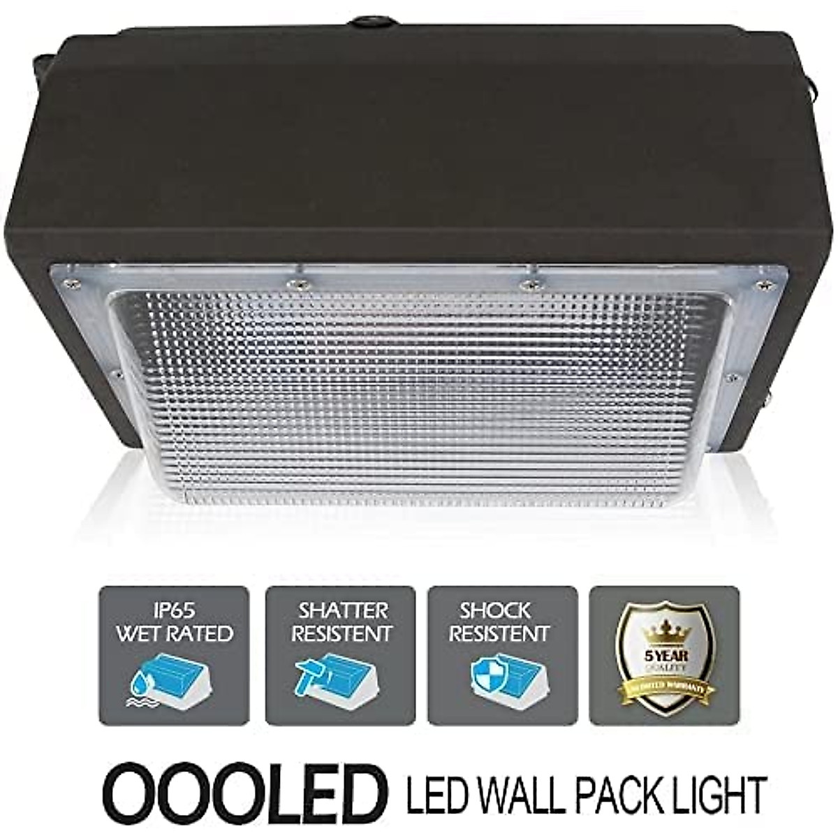 (4 Pack) LED Wall Pack Light, 100W 11000LM 5000K Daylight with Dusk-to-Dawn Sensor Wall Lights, 600-800W HPS/HID Equivalent Commercial and Industrial Outdoor LED Lights for Warehouses, Parking Lots