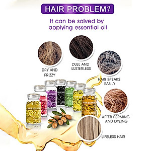 gowwim Hair Vitamin Serum Capsule, Multi-Oil Treatment for Smooth, Silky Hair Growth, Repair and Mask - 30 PCS