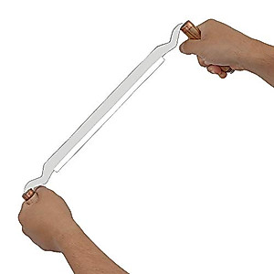 Draw-Knife. Straight Draw Shave with High Carbon Steel Blade. Hight Quality Wooden Handles - STAMESKY (9' INCH WORKABLE Blade)