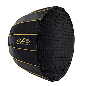 Glow EZ Lock 38" Deep Parabolic Quick Softbox, 16-Sided Parabolic Softbox Opens Up and Closes Down 'Umbrella' Style, this Bowens Mount Softbox with Quick Speedring Swap is an Ideal Speedlight Soft box