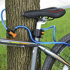 Bicycle Locks Heavy Duty Anti Theft Bike Lock High Security Level Bicycle Lock Heavy Duty Chain Bike Locks with Keys PVC Waterproof Rustproof for Cycle Moto Scooter Grills Gate Fence,