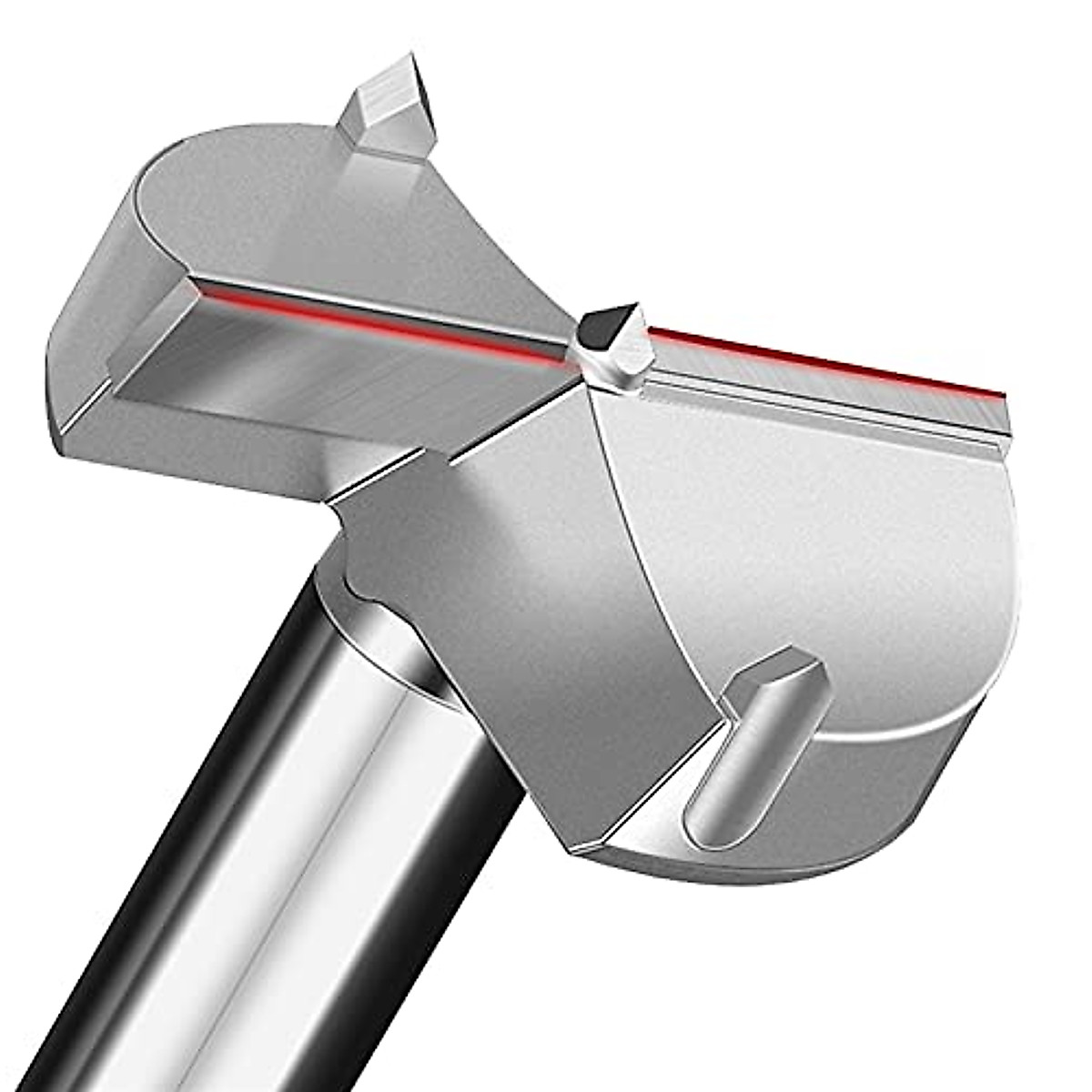 Carbide Tipped Router Bits Carbon Steel Boring Drill Bits Woodworking Self Centering Hole Saw Tungsten Carbide Wood Cutter Tools Set (Size : 55mm, Color : Round)