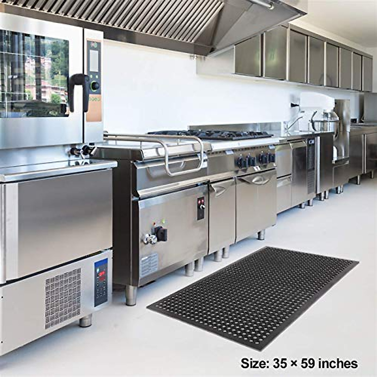 Dogdong Cushioned Anti-Fatigue Kitchen Rug, Waterproof Non-Slip Kitchen Mats and Rugs Heavy Duty PVC Ergonomic Comfort Standing Foam Mat for Kitchen, Floor Home, Office, Sink, Laundry
